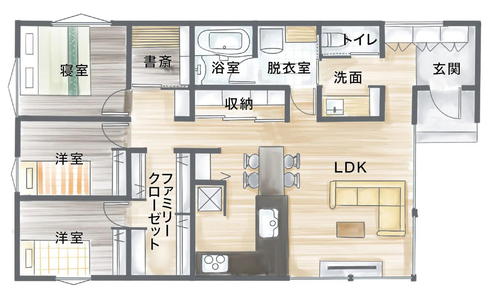 【間取り図実例】25坪以下～30坪前後の平屋間取り13選注文住宅ブルーハウス デザイン・性能・リゾートライフ、愛知、名古屋、豊橋、豊川、岐阜ならお任せください